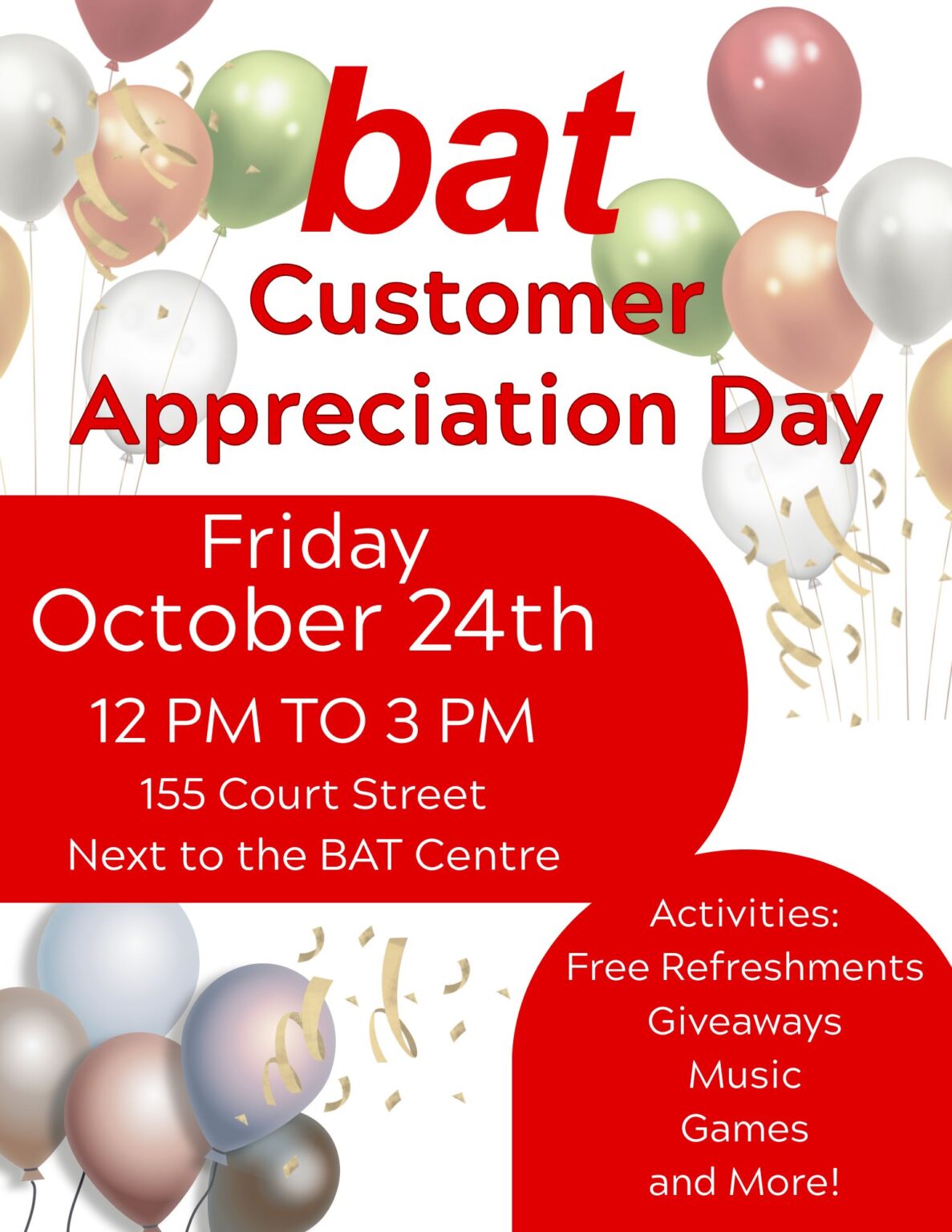 Customer Appreciation Day – Friday October 24th – BAT